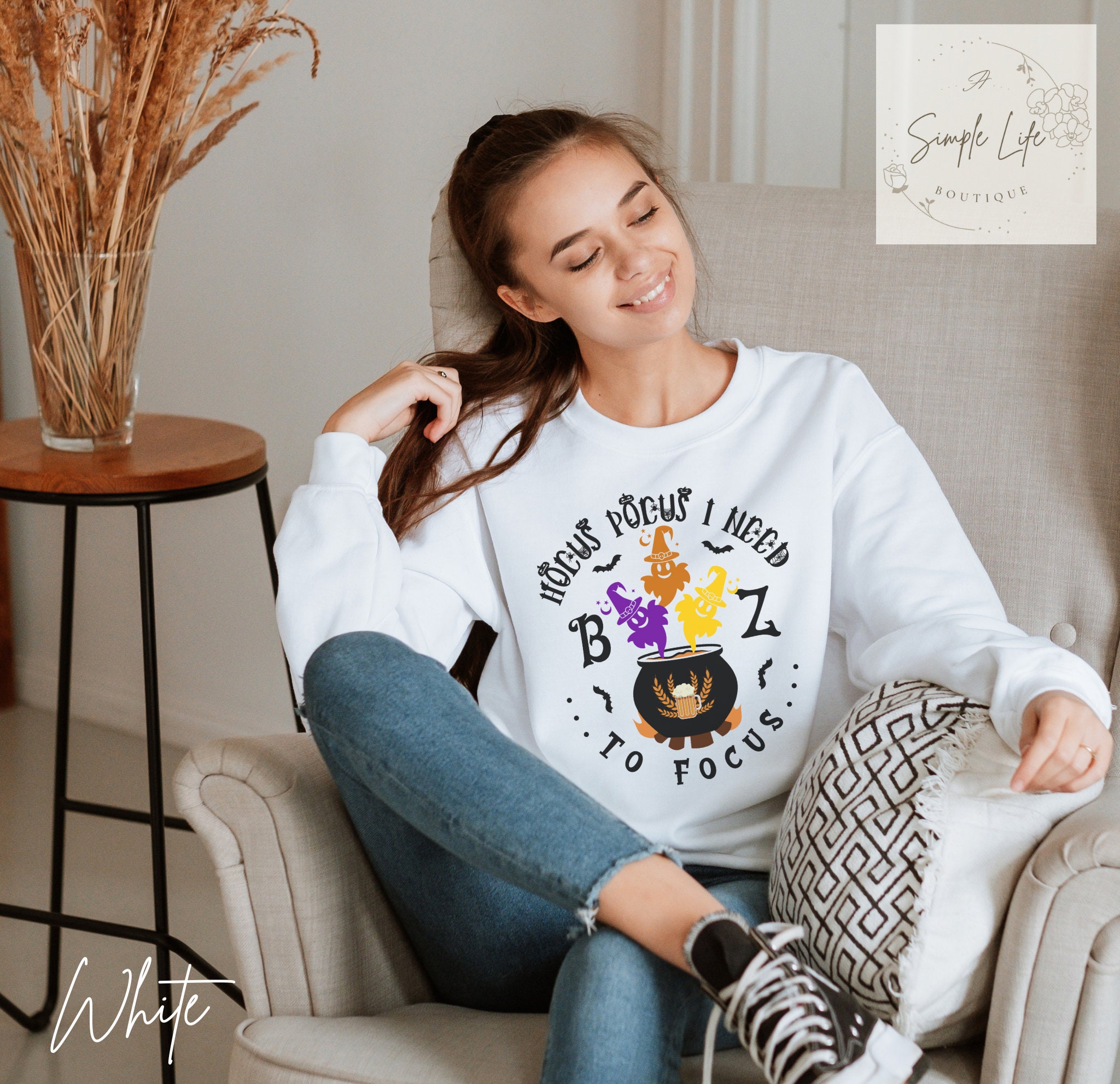 Hocus Pocus I Need Booz to Focus Hocus Pocus Sweatshirt - Etsy