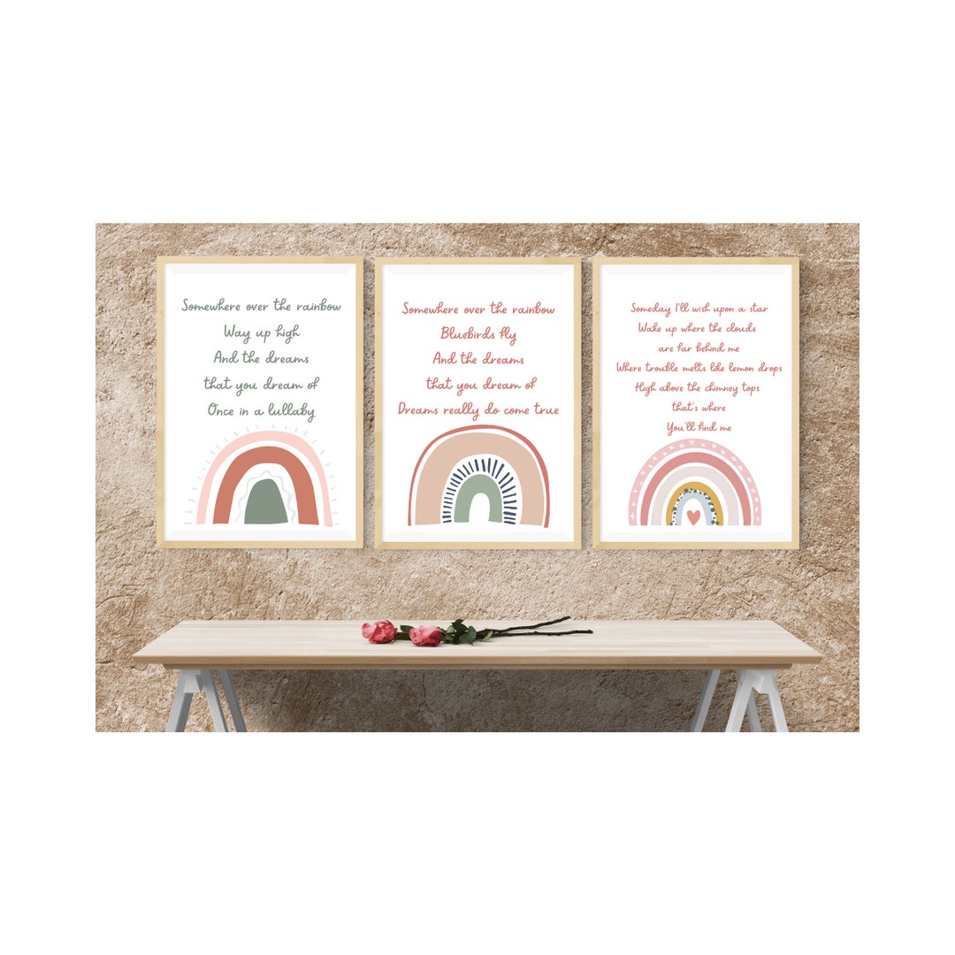 Somewhere Over the Rainbow Wall Decor - Etsy