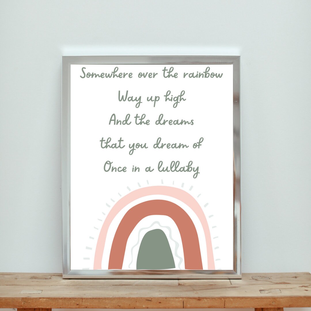 Somewhere Over the Rainbow Wall Decor - Etsy