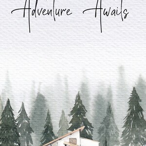Adventure Awaits Mountain Outdoor Theme 3 Piece Wall Art Kids Room ...