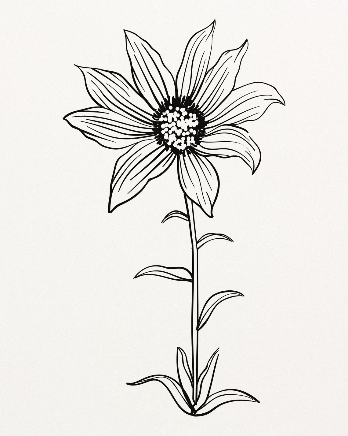 Simple Flower Wall Art - Etsy