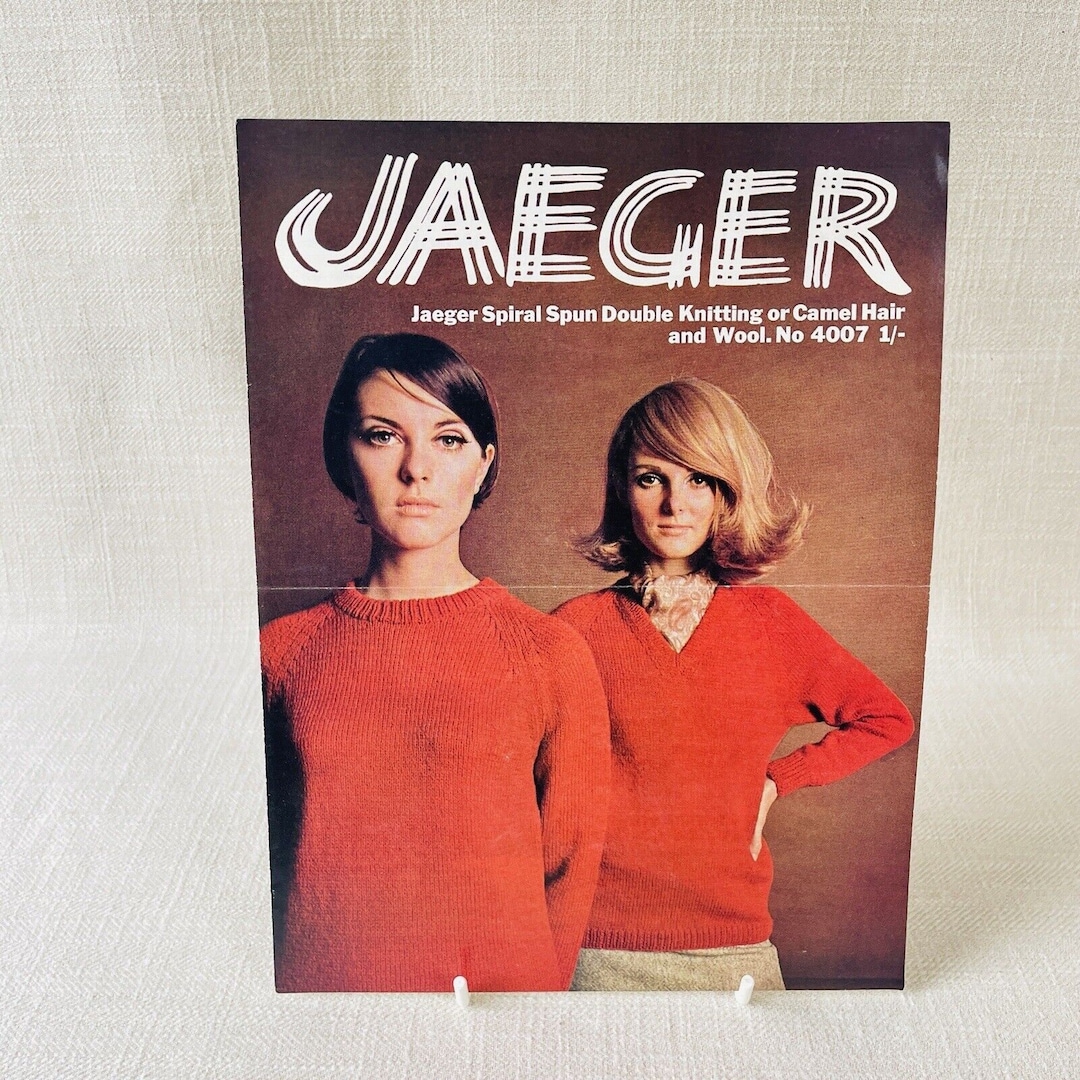 Jaeger Pattern Spiral Spun Double Knitting or Camel Hair and - Etsy