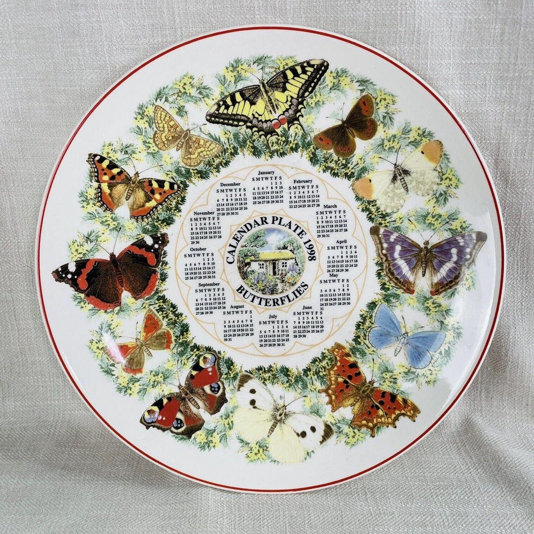 Wedgwood Calendar Plate - 1998 Calendar Wall Display Plate ...