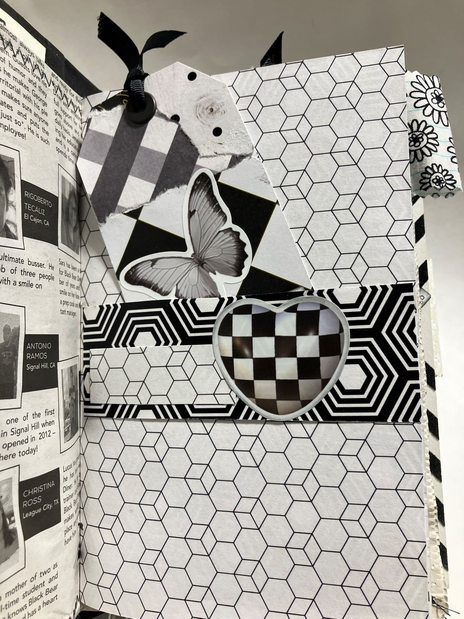 Handmade Black and White Junk Journal - Etsy