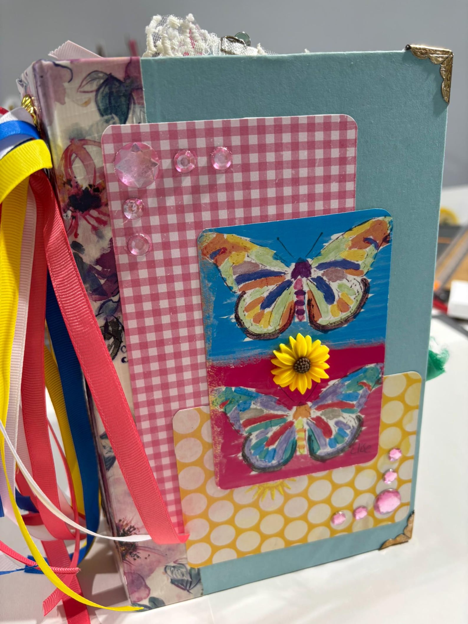 Handmade Junk Journal | Bright Colors | Eclectic Theme - Etsy