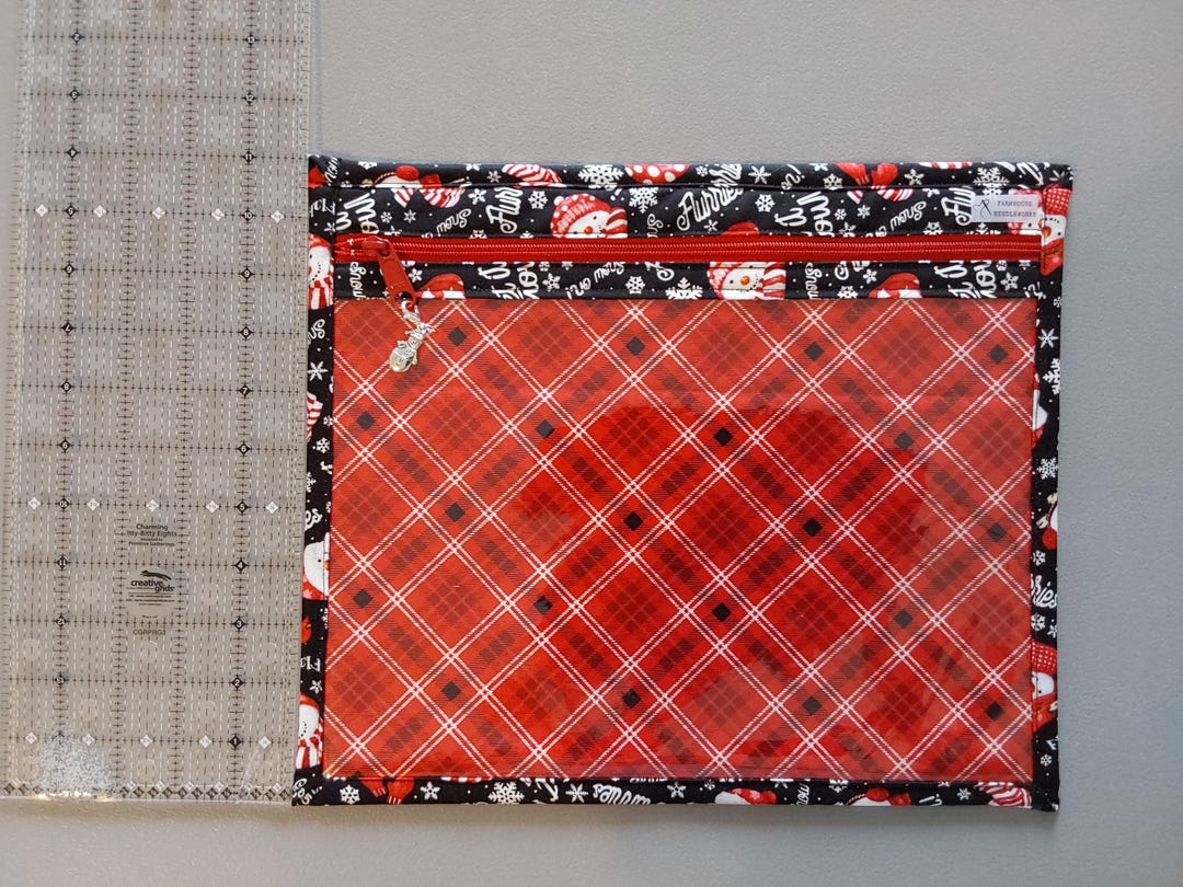 Flurries Vinyl Front Project Bag - Etsy