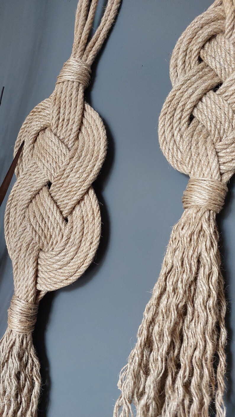 Handmade Jute Rope Wall Art Set Rustic Home Decor Wall Hanging, Set of ...