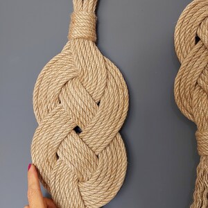 Handmade Jute Rope Wall Hanging Set – Rustic Tassel Decor - Etsy