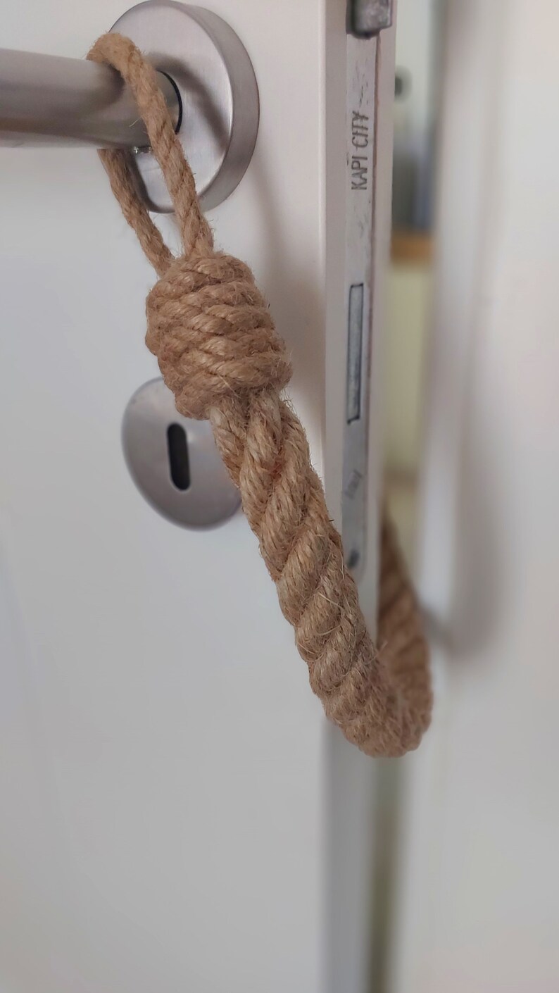 Door Stop - Rope Stopper - Jute Door Protection - Child Door Guard ...