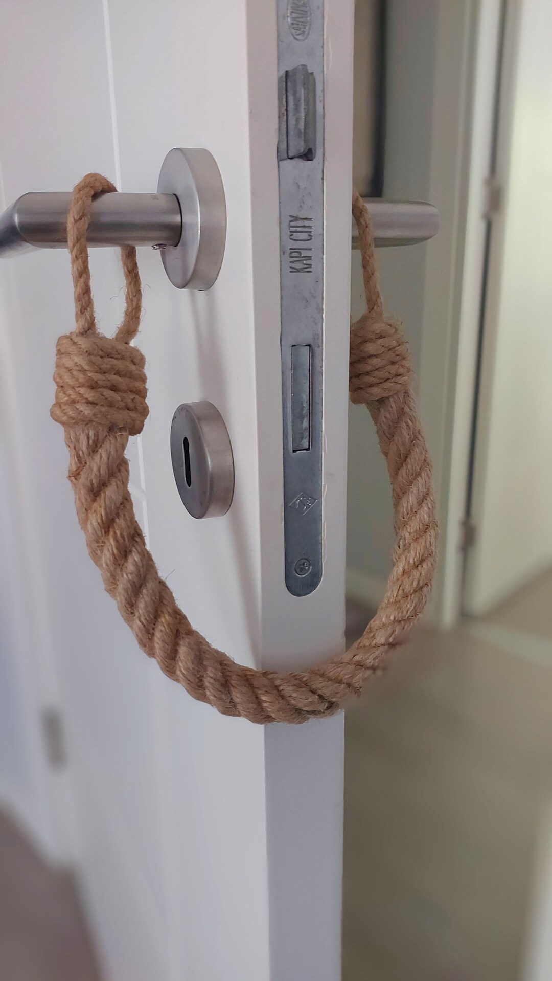 Door Stop Rope Stopper Jute Door Protection Child Door Guard Nautical ...