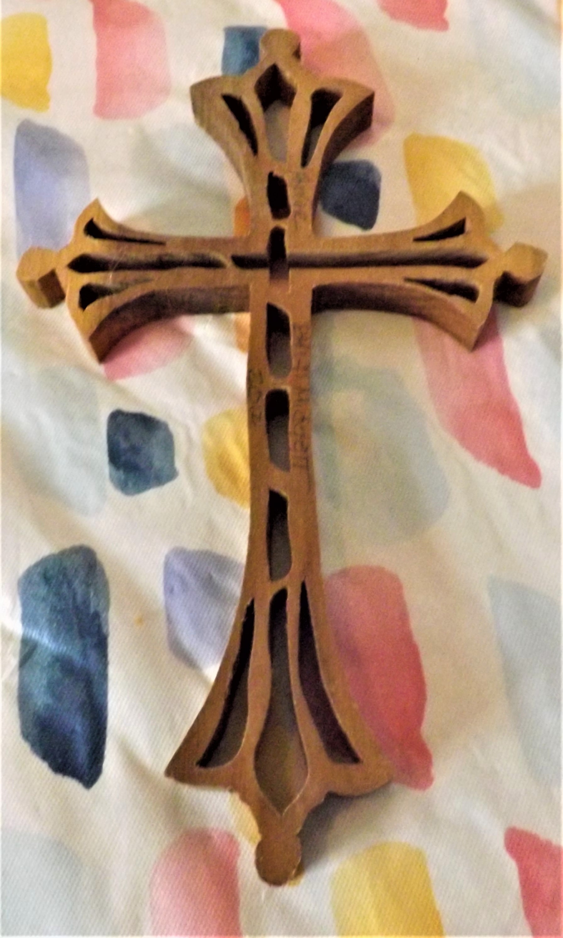 Handmade Wooden Scrollwork Cross Wall Decor - Etsy