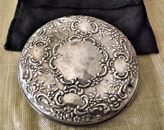 Vintage Gold Shell Compact Mirror american Beauty Makeup Original ...