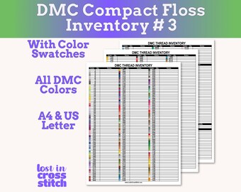 Floss Inventory DMC. Thread Chart. the Perpetual Inventory Table. - Etsy