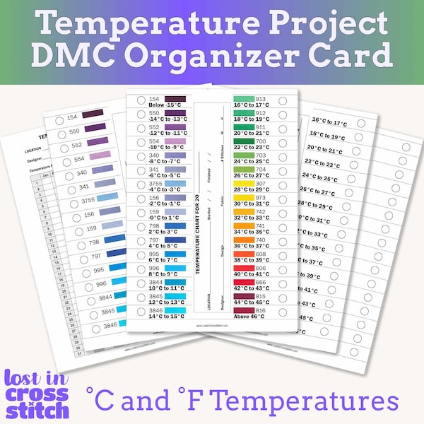 Temperature Tree Cross Stitch - Etsy