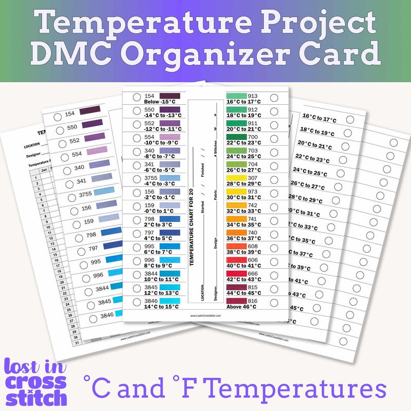 Temperature Tree Cross Stitch - Etsy