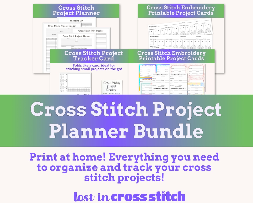 Ultimate Cross Stitch Project Planner Bundle Printable Instant Download ...