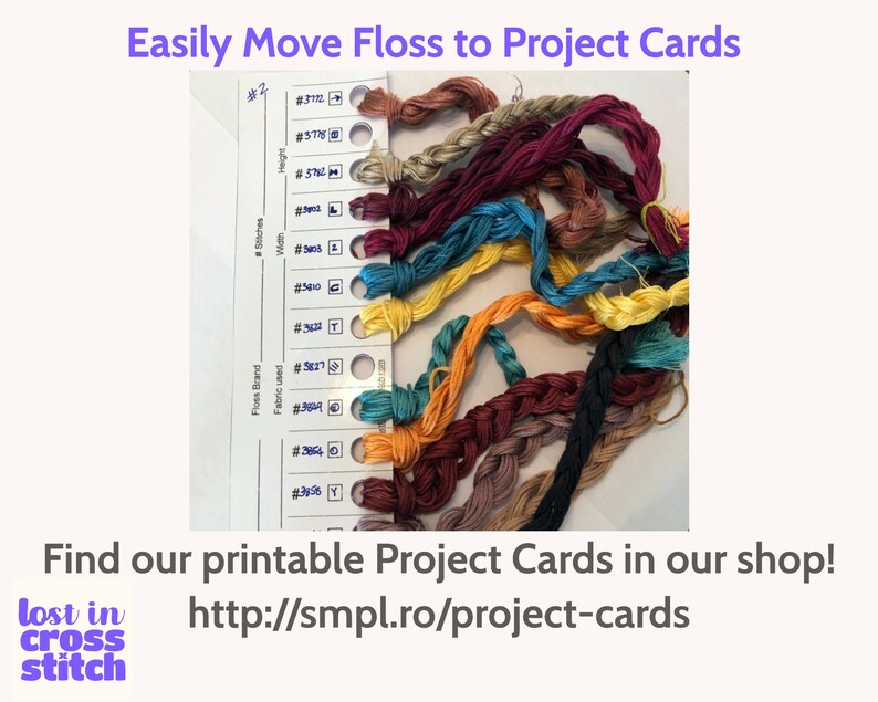 DMC Floss Organizer Thread Card for Cross Stitchers and Embroiderers ...