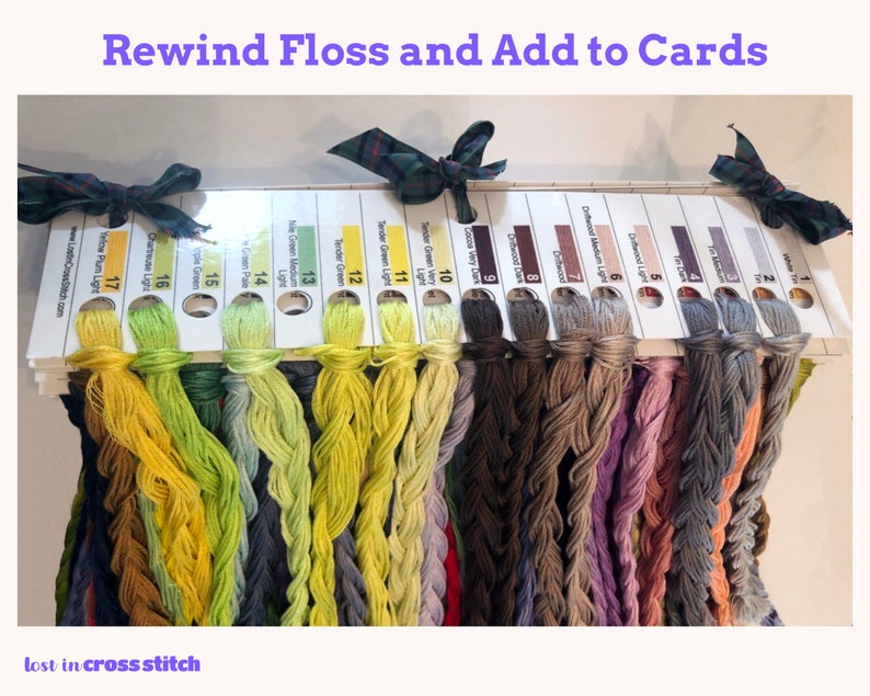DMC Floss Organizer Thread Card for Cross Stitchers and Embroiderers ...