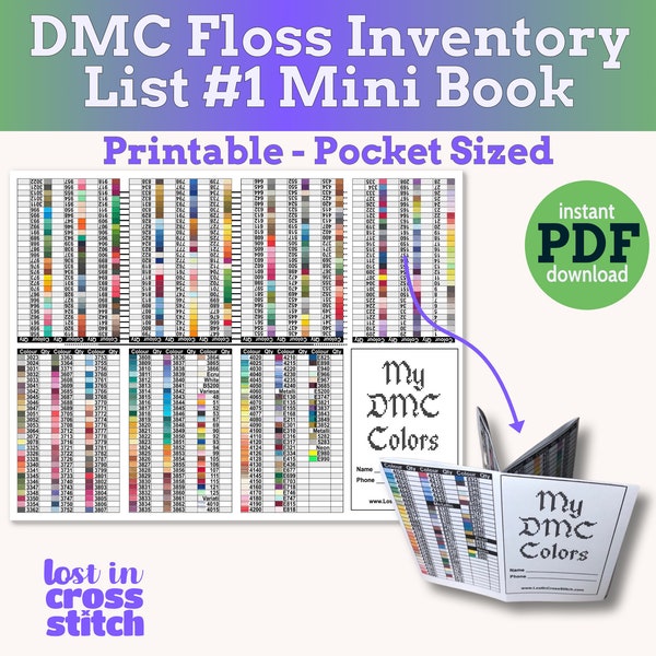 Dmc Floss Color Chart - Etsy