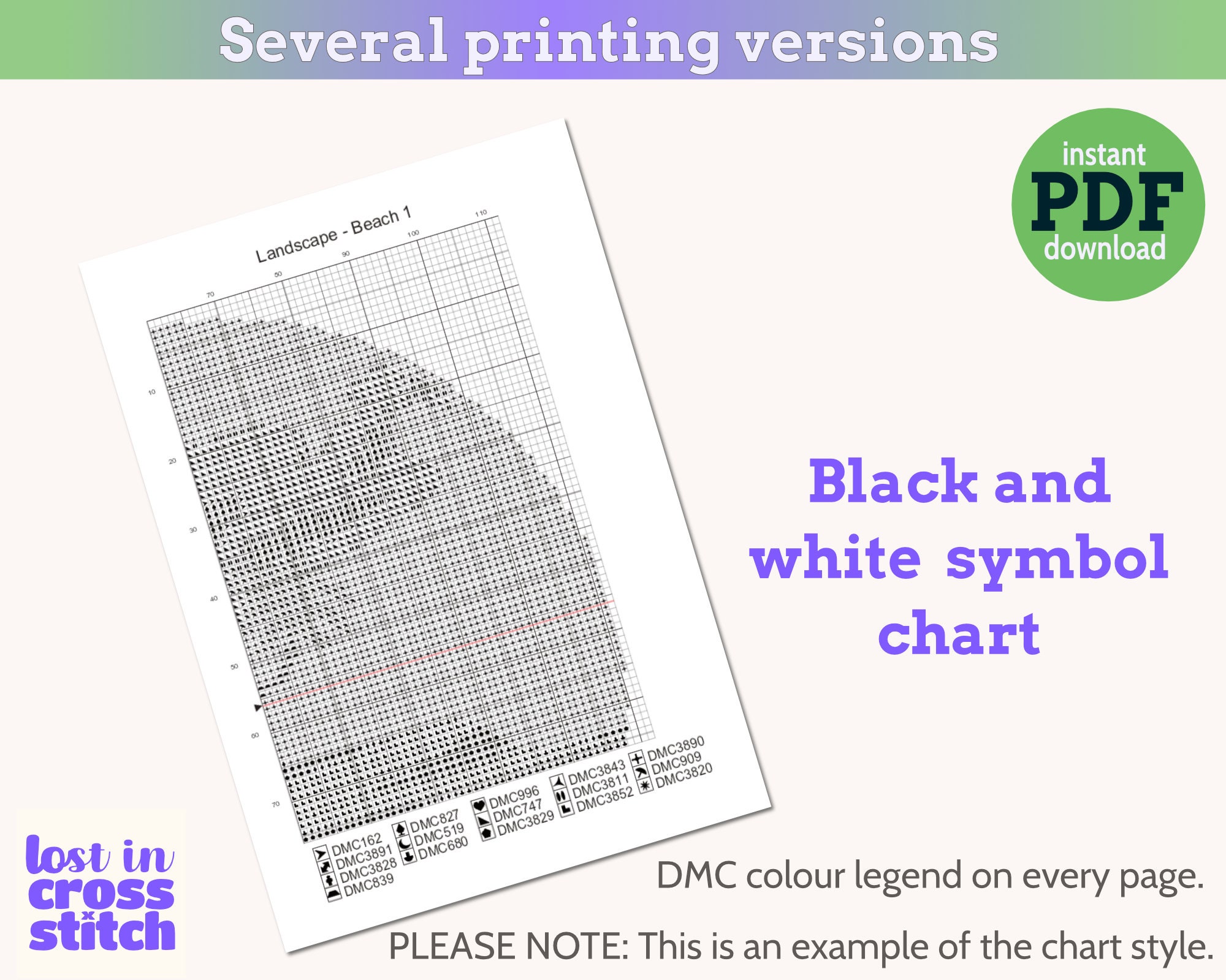 Large Colourful Block Alphabet Cross Stitch PDF Pattern Instant ...