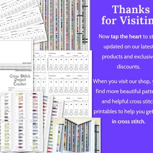 DMC Floss Organizer Thread Card for Cross Stitchers and Embroiderers ...