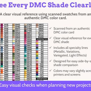 Printable DMC Floss Inventory • Compact Single Page • A4 + US Letter ...