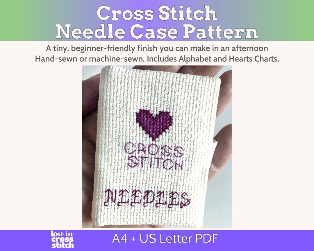 Needle Case Cross Stitch Pattern – Easy Aida Sewing Project, Printable ...