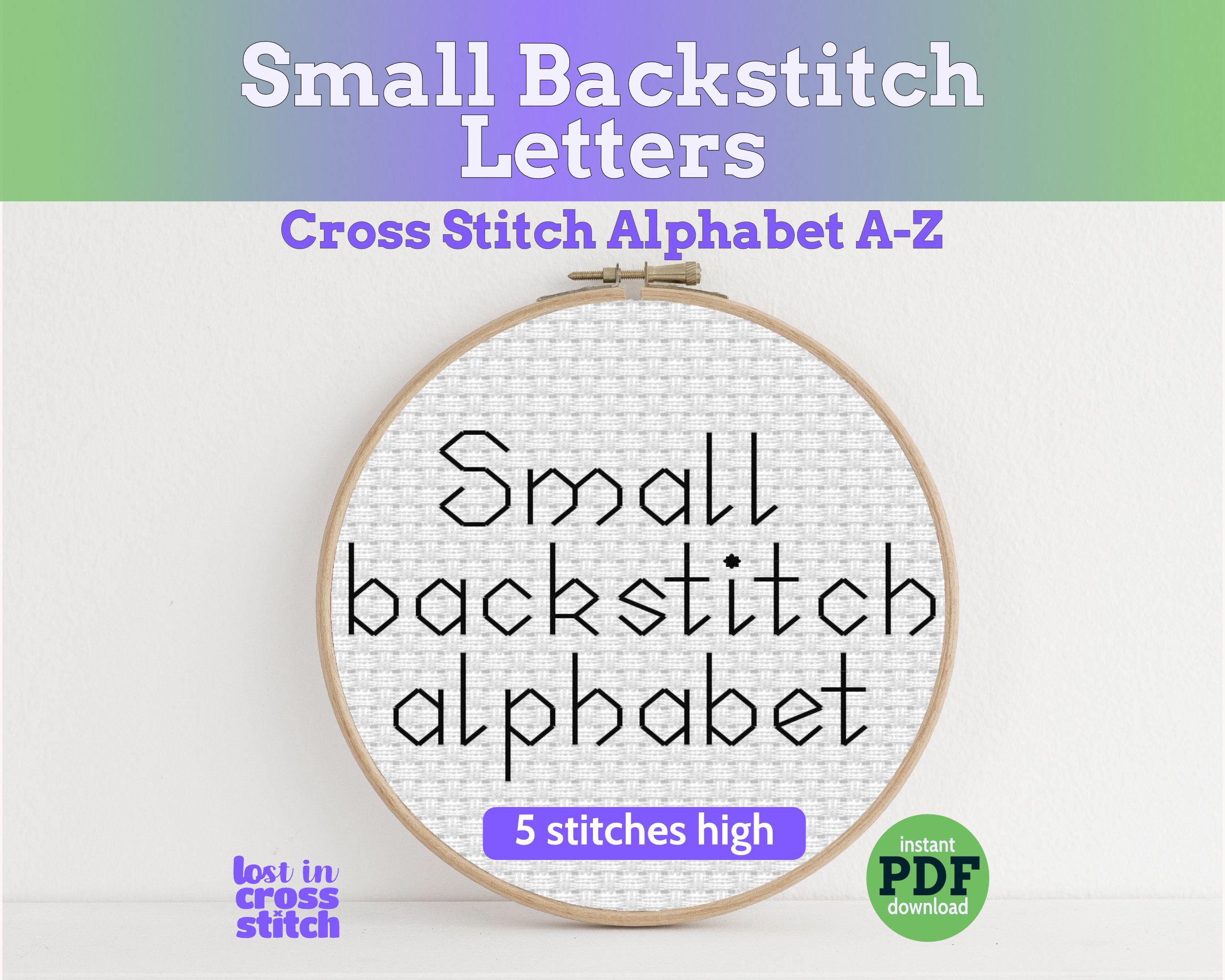 Small Backstitch Alphabet Cross Stitch PDF Pattern Instant Download ...