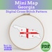Tiny Little Georgia Flag Map | Digital Cross Stitch Pattern | PDF ...