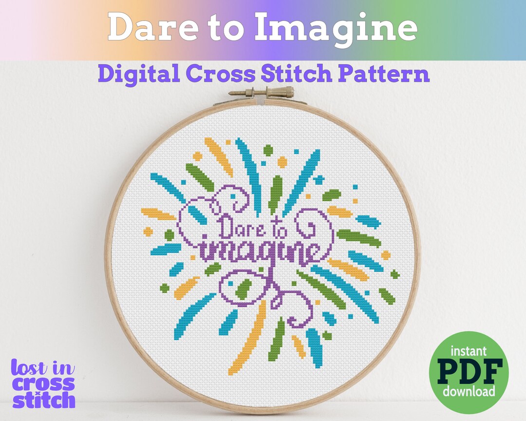Dare to Imagine Cross Stitch PDF Pattern | Instant Download | Simple ...