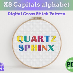 Large Colourful Block Alphabet Cross Stitch PDF Pattern | Instant ...