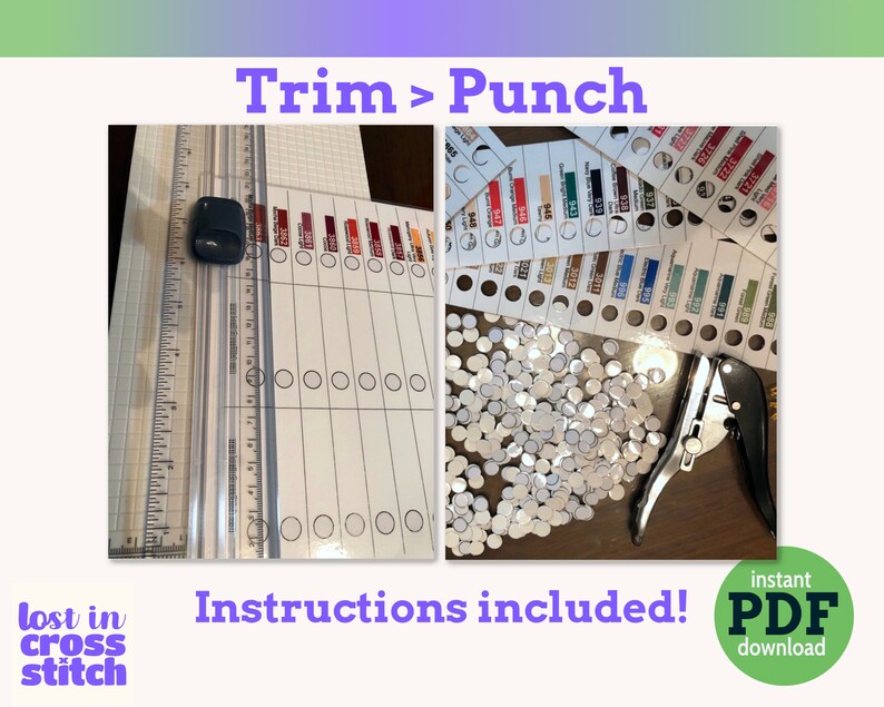 DMC Floss Organizer Thread Card for Cross Stitchers and Embroiderers ...