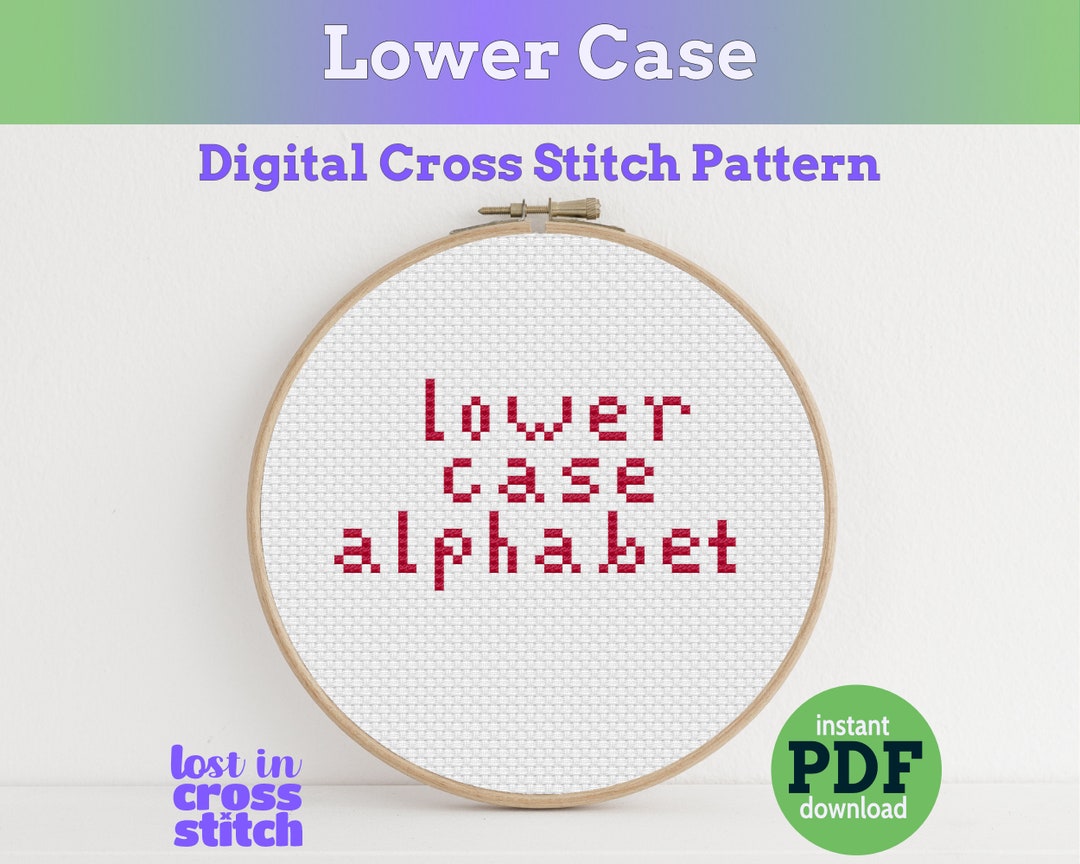 Simple Lower Case Alphabet Cross Stitch PDF Pattern | Instant Download ...