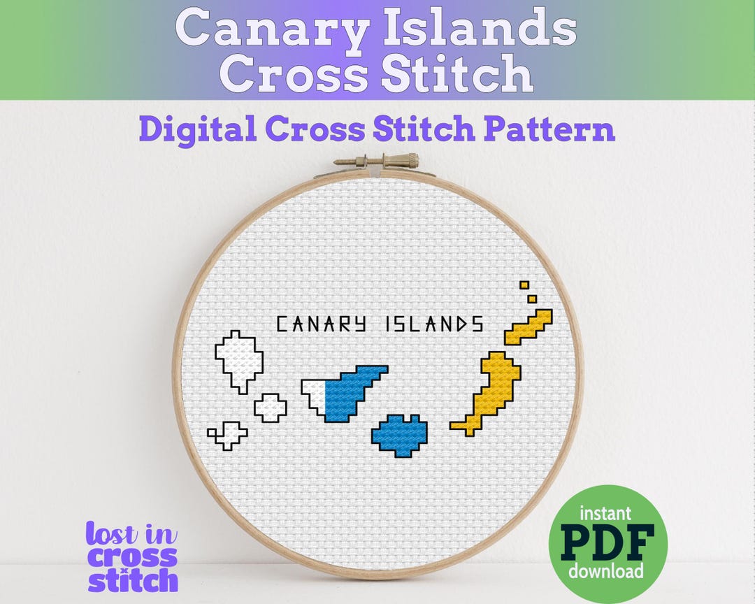 Tiny Little Canary Islands Flag Map | PDF Digital Download | Spanish ...