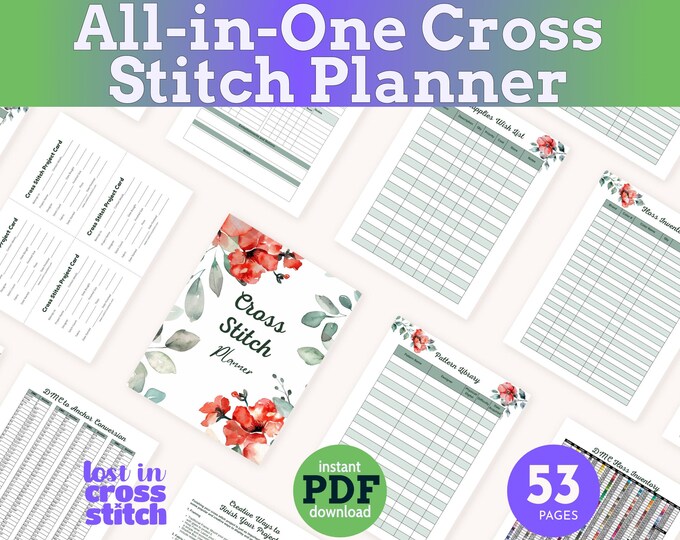 Ultimate Cross Stitch Planner - UNDATED Version | Printable Cross ...