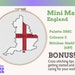 Tiny Little England Flag Map | Digital Cross Stitch Pattern | PDF ...