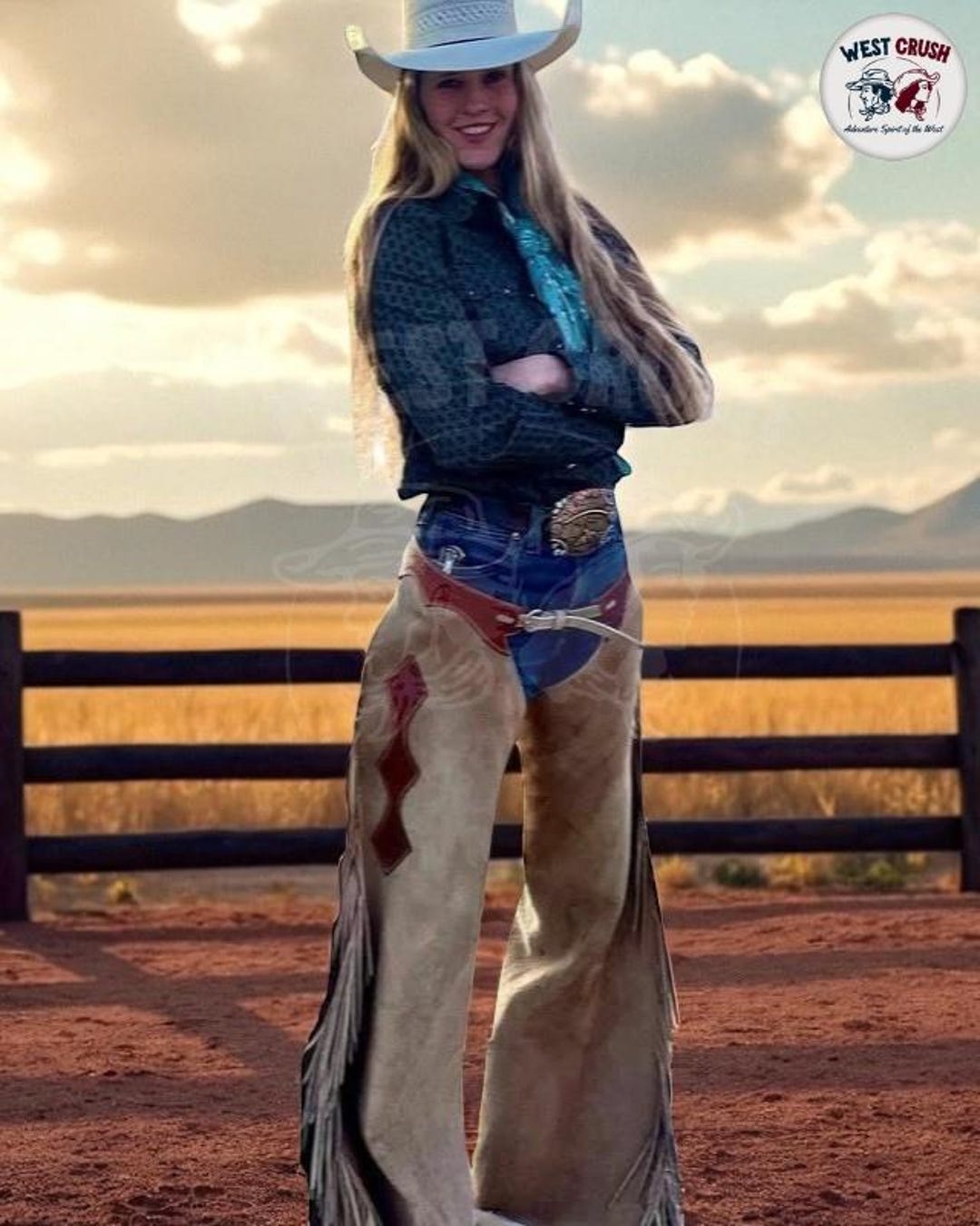 Womens 100 % Geniune Suede Leather Western Cowgirl Style Rodeo Chap ...