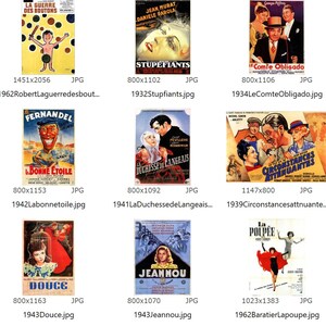 Vintage French Film Movie Poster Collection DOWNLOAD - Etsy