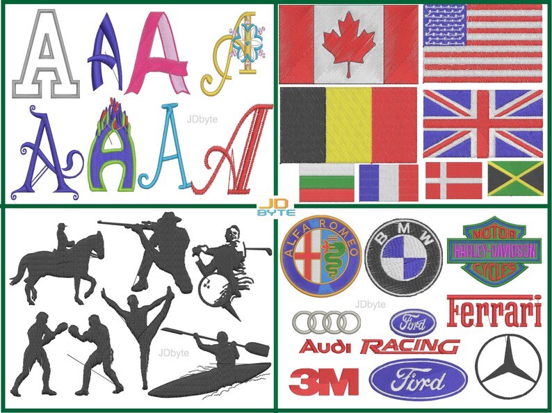 180,000 JANOME Machine Embroidery Designs Collection: JEF Format ...