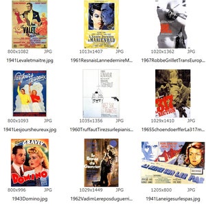Vintage French Film Movie Poster Collection DOWNLOAD - Etsy