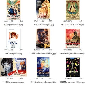 Vintage French Film Movie Poster Collection DOWNLOAD - Etsy