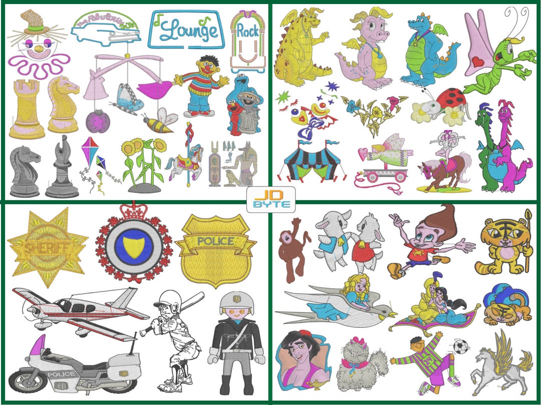 180,000 JANOME Machine Embroidery Designs Collection: JEF Format ...