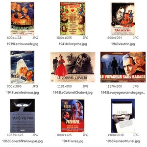 Vintage French Film Movie Poster Collection DOWNLOAD - Etsy