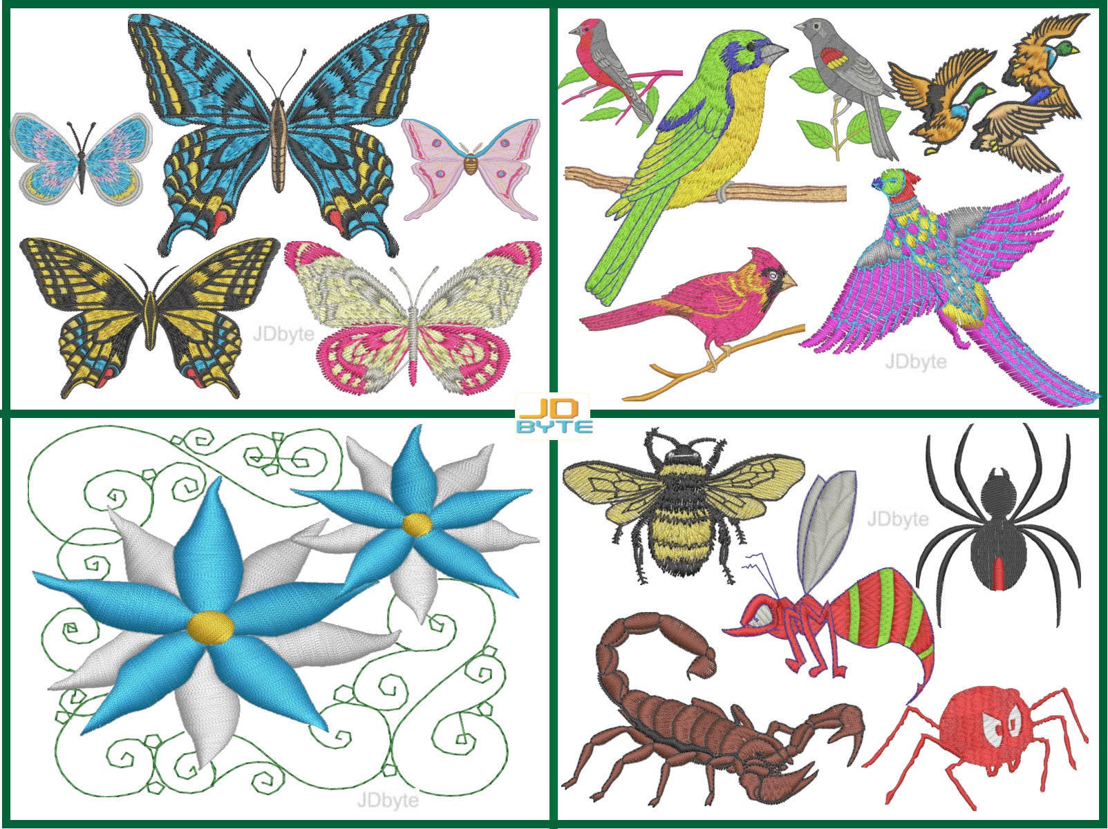 180,000 JANOME Machine Embroidery Designs Collection: JEF Format ...