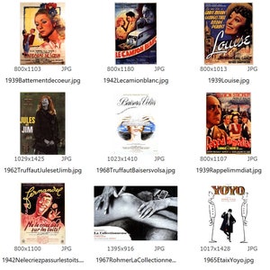 Vintage French Film Movie Poster Collection DOWNLOAD - Etsy