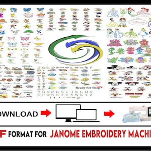 180,000 JANOME Machine Embroidery Designs Collection: JEF Format ...