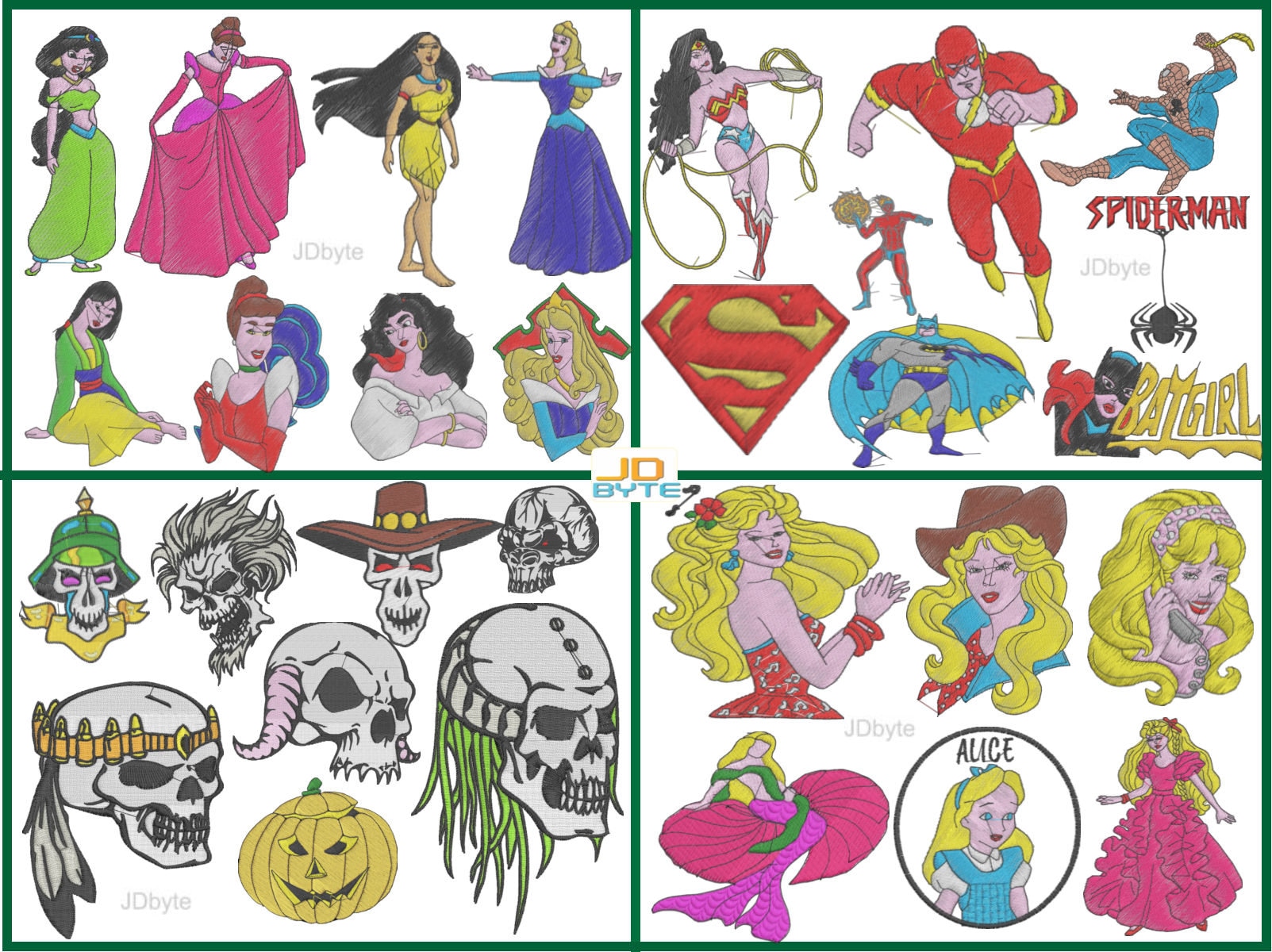 180,000 JANOME Machine Embroidery Designs Collection: JEF Format ...