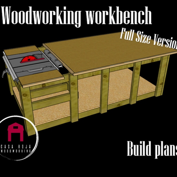 Woodworking Workbench Plan - Etsy