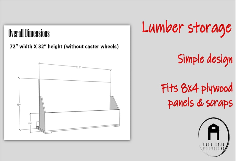 Lumber Storage Mobile Cart Build Plans - Etsy