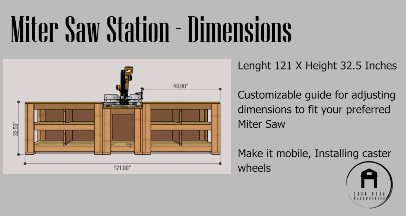 Woodworking Miter Saw Station, Build Plans - Etsy